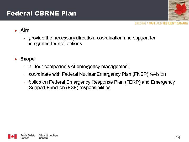CBRNE Resilience Strategy and Action Plan for Canada