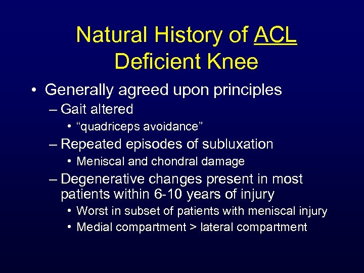 Role of Osteotomy in ACL and PCL Deficient