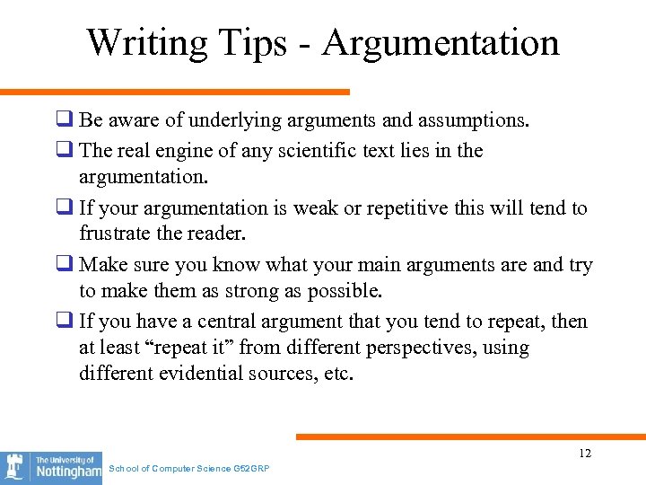 Report Writing Tomas Maul nottingham edu my Based on