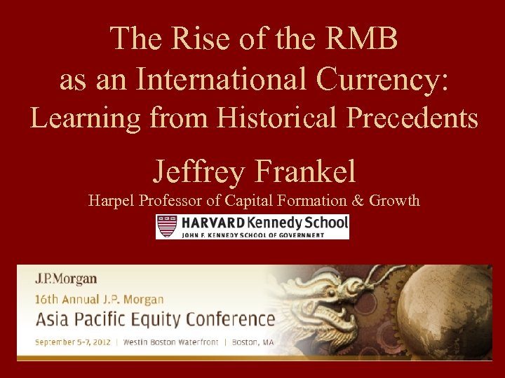 The Rise of the RMB as an International