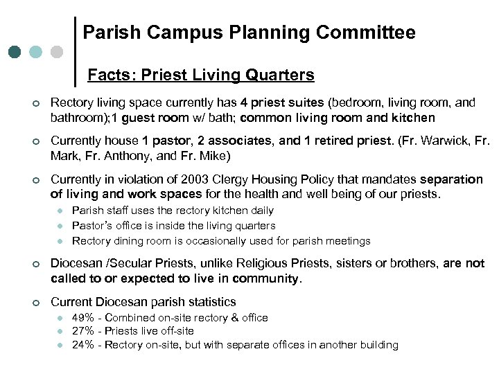 Parish Campus Planning Committee Welcome