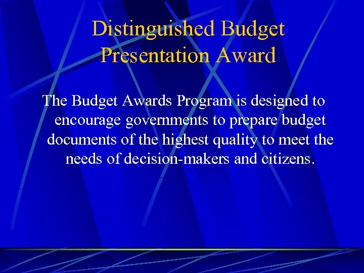 ASBO GFOA Budget Presentation and CAFR Requirements