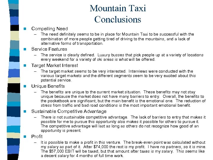 Mountain Taxi Need Problem Lindsey Sweeney Compelling Need