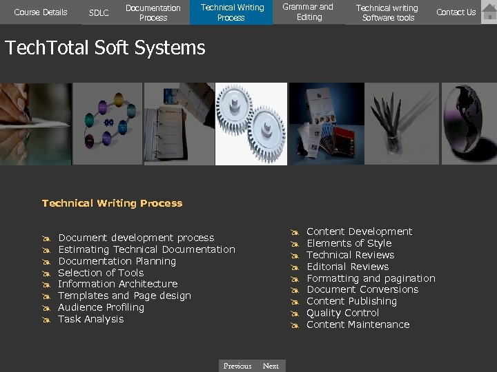 Course Details SDLC Documentation Process Technical Writing Process