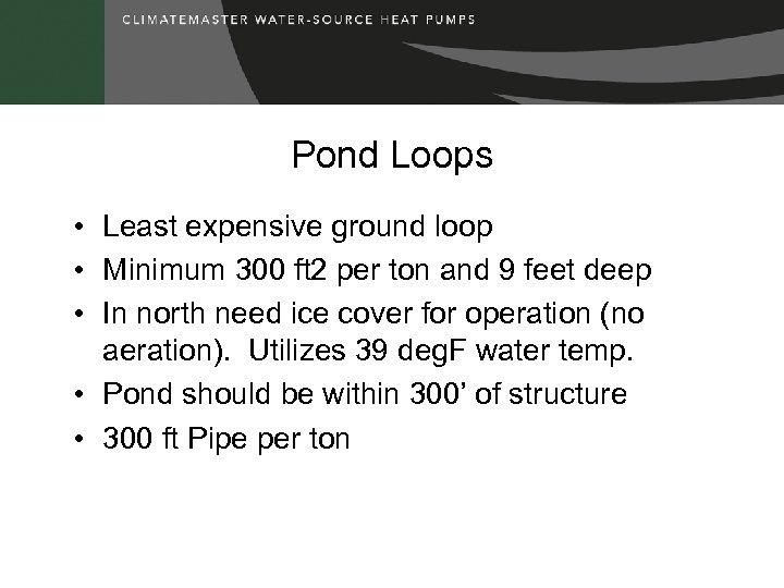 Climate Master Geothermal What When Where How