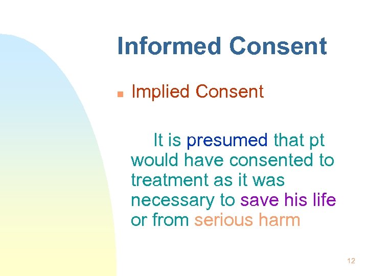 Informed By Consent Presented Associate Professor Catherine Tay