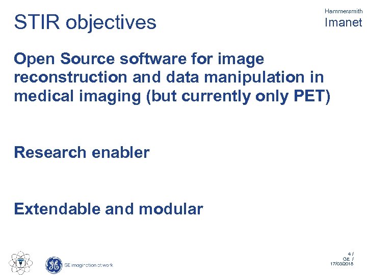 Hammersmith Imanet STIR Software for Tomographic Image Reconstruction