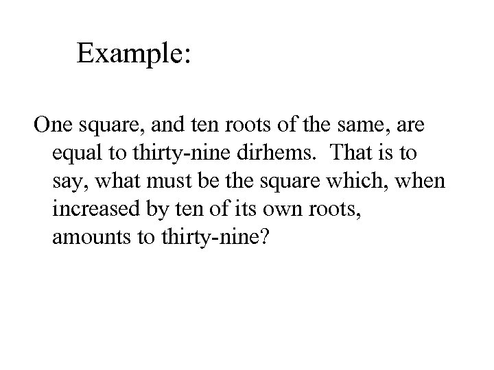 Mathematics of Medieval Asia Julie Belock Salem State