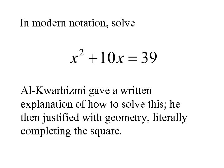 Mathematics of Medieval Asia Julie Belock Salem State