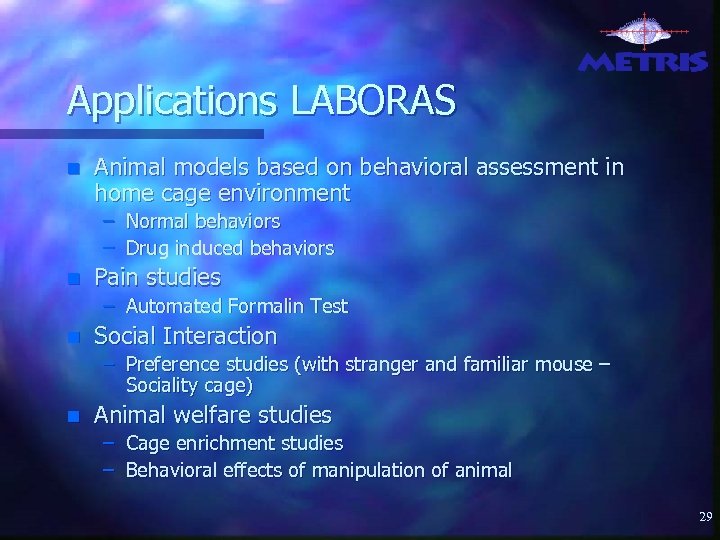 Product Presentation Instruments for Animal Behavioral Research