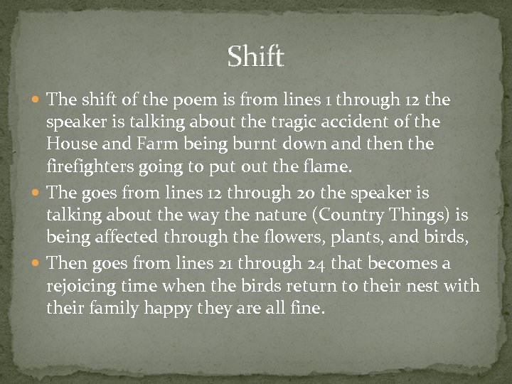 The Need of Being Versed in Country Things