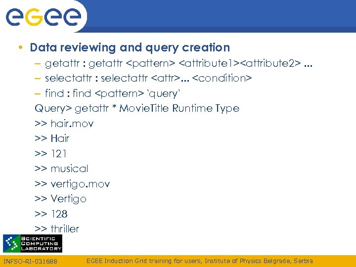 Enabling Grids for E-scienc E AMGA tutorial Vladimir
