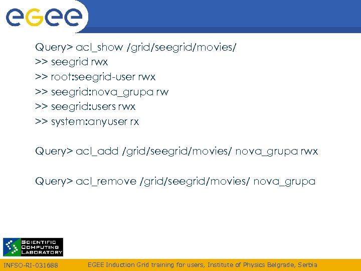 Enabling Grids for E-scienc E AMGA tutorial Vladimir