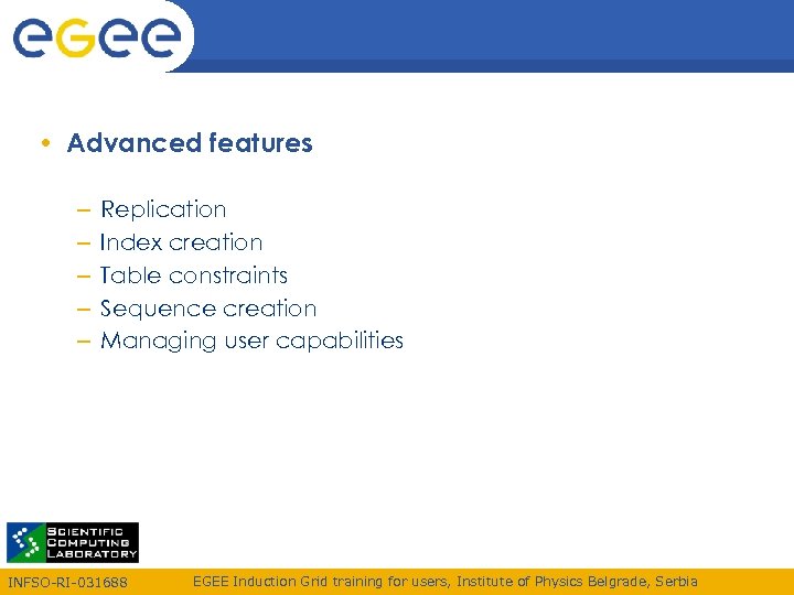 Enabling Grids for E-scienc E AMGA tutorial Vladimir