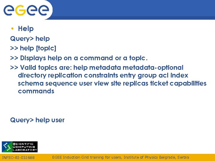 Enabling Grids for E-scienc E AMGA tutorial Vladimir