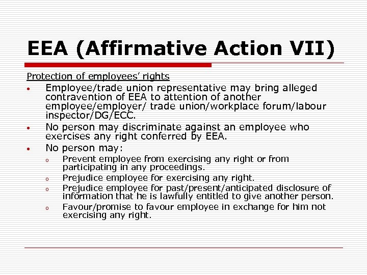 Labour Law ARR 224 Lecture 12 The