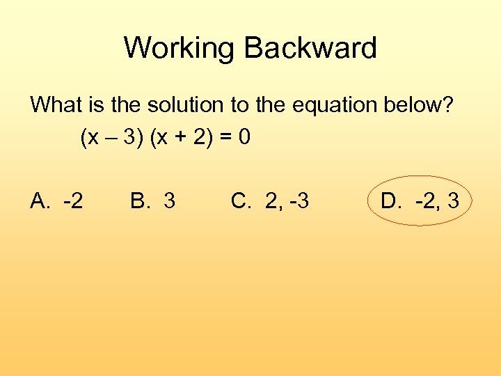 Test Taking Strategies Reading Questions Estimation Working Backward