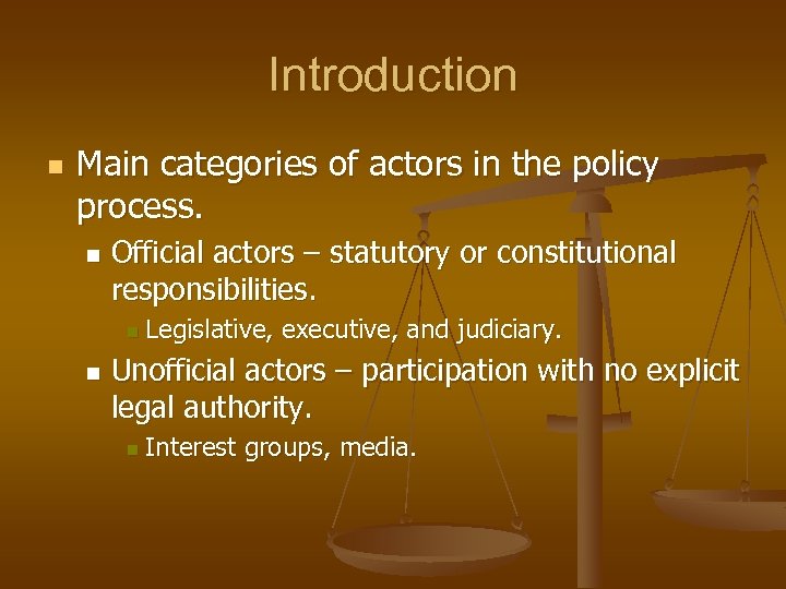 PPA 503 The Public Policy-Making Process Lecture