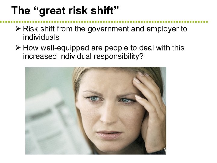 Presentation to the World Bank The Great Risk