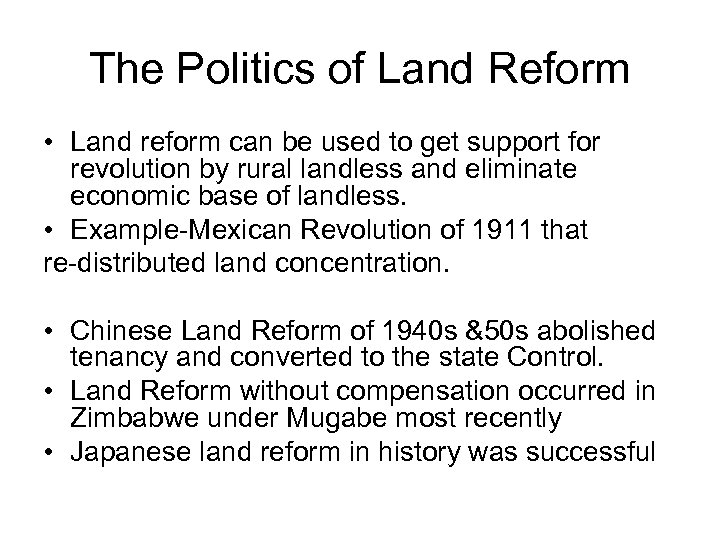 Chapter 16 Agriculture Learning Objectives 1 The