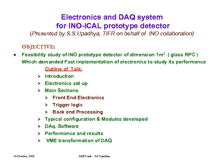 Electronics and DAQ system for INO-ICAL prototype detector