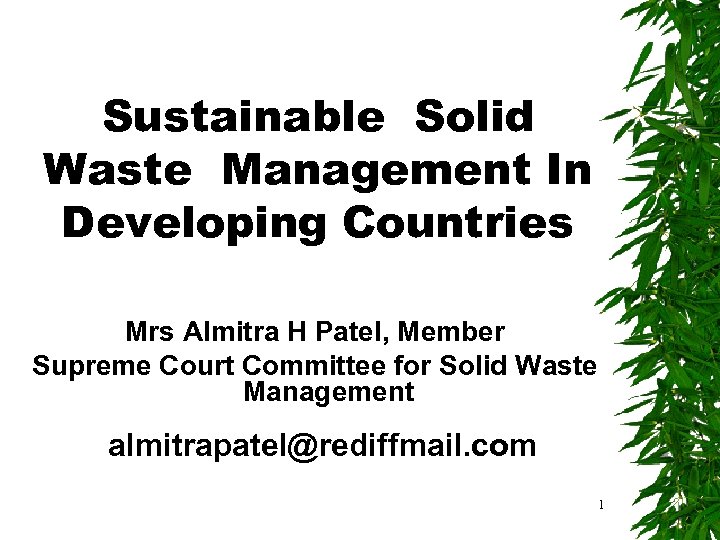 Sustainable Solid Waste Management In Developing Countries Mrs