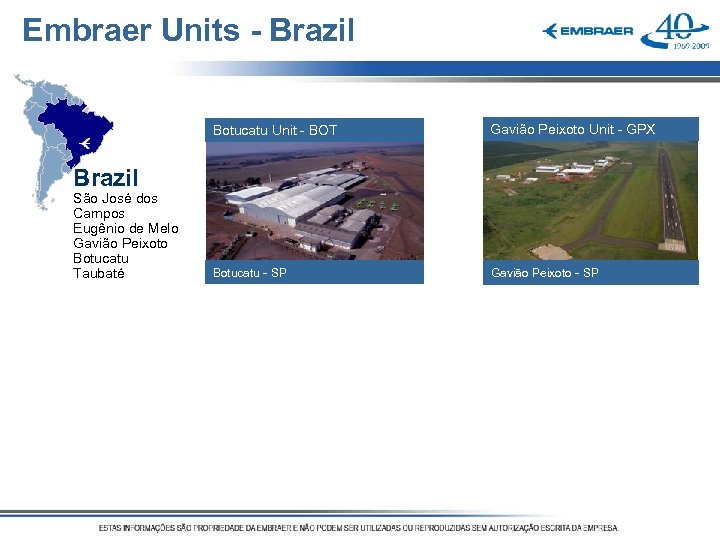 EMBRAER AT A GLANCE July 7 th 2009
