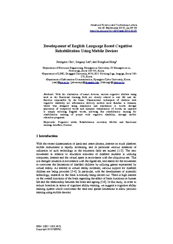 Advanced Science and Technology Letters Vol 43 Multimedia