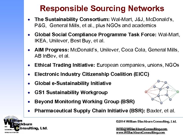 Responsible Sourcing Workshop Sustainability in the Supply Chain