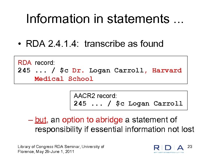Module 2 Identifying Manifestations aka Bibliographic Records