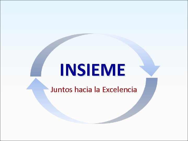 INSIEME Juntos hacia la Excelencia INSIEME Juntos