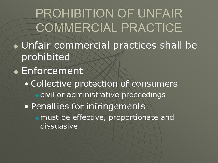 UNFAIR COMMERCIAL PRACTICE Marko Baretić Faculty of Law