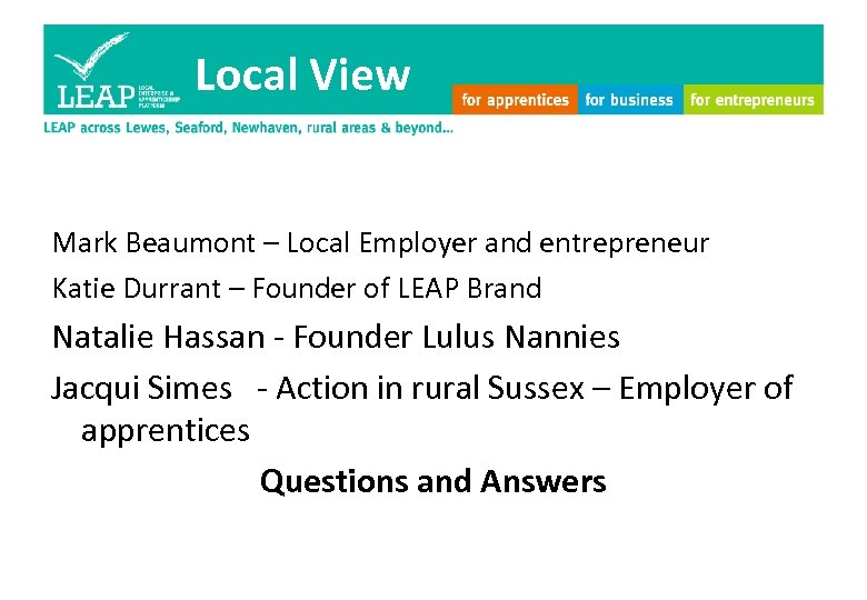 Employer Engagement Event Rob Blackman 15 February 2013