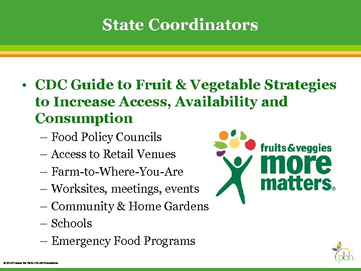 National Fruit Vegetable Alliance White House