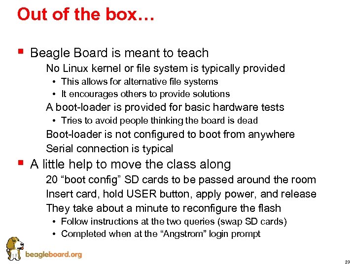 Beagle Board 101 Gerald Coley and Jason Kridner