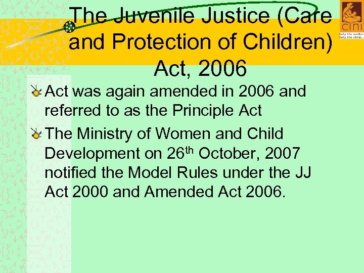 The Juvenile Justice Care and Protection of Children