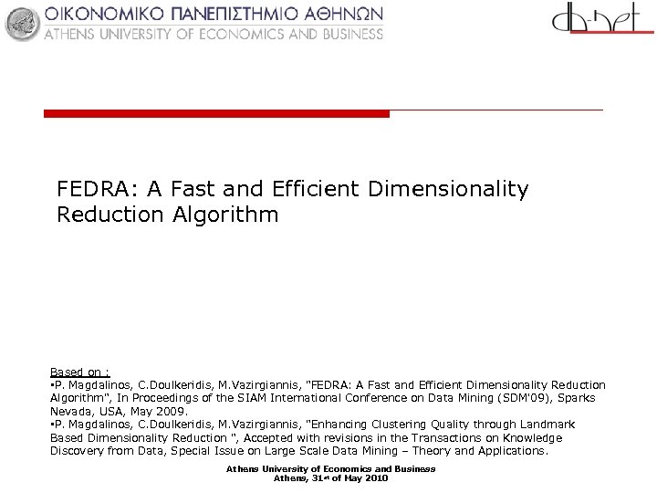 Linear and Non Linear Dimensionality Reduction for Distributed