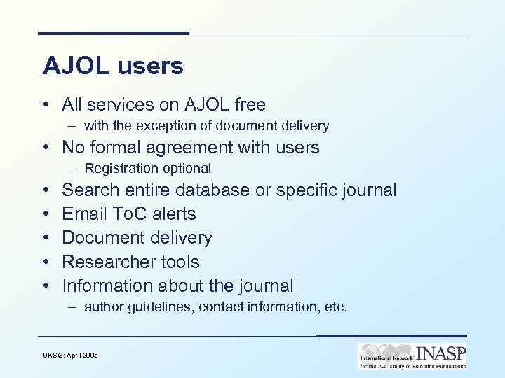 African Journals On Line AJOL Supporting indigenous published