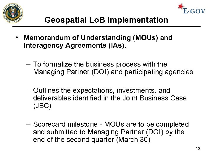 Geospatial Line of Business FGDC Steering Committee Meeting