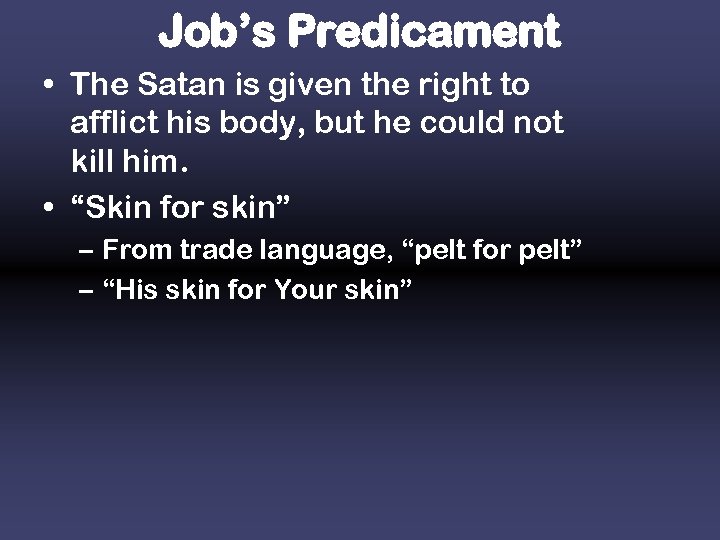 JOB PROLOGUE JOB 1 -2 Setting Announced