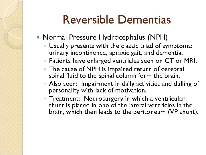 Cognitive Disorders Kimberly Gregg MS APRN BC N