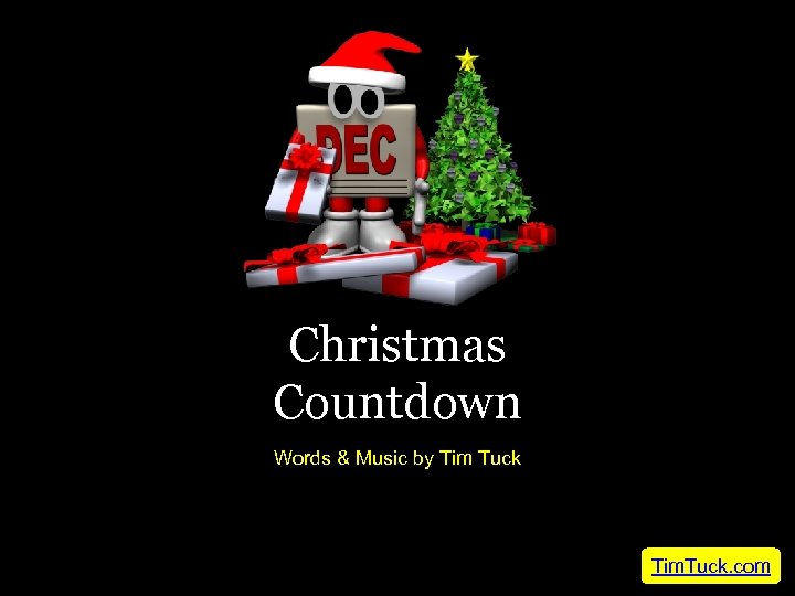 Christmas Countdown Words Music by Tim Tuck