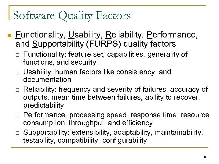 Software Testing and Quality Assurance Software Quality Assurance