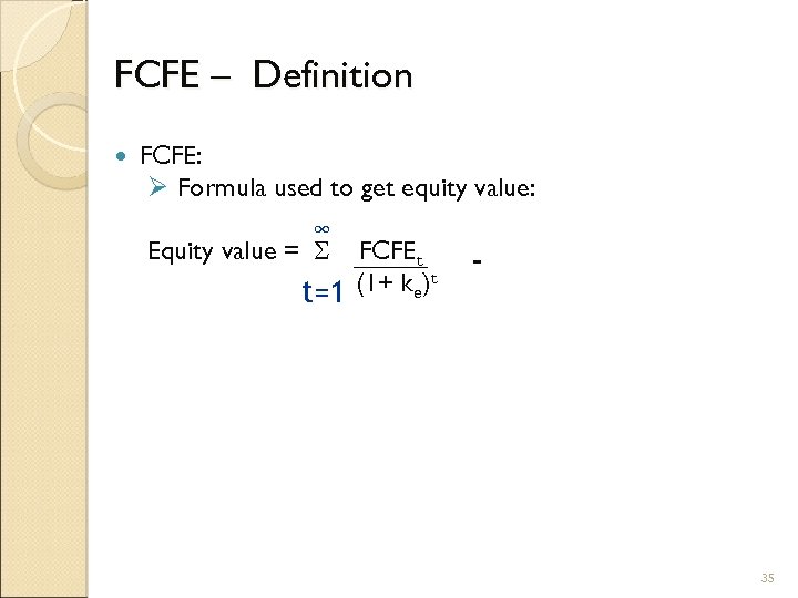 Equity Valuation II Adpted By November 13 2012 Equity Valuation II Adpted By November 13 2012