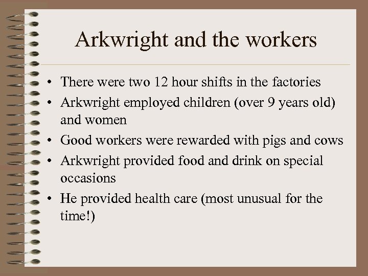 What impact did Arkwright and his family have