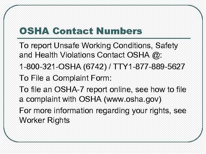 Institute of Occupational Safety and Health Safety Training