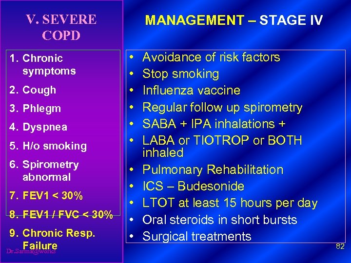CHRONIC OBSTRUCTIVE PULMONARY DISEASE Dr Sarma RVSN M