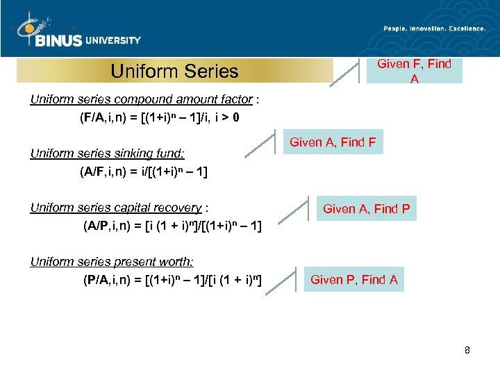 Matakuliah Tahun D 0762 Ekonomi Teknik