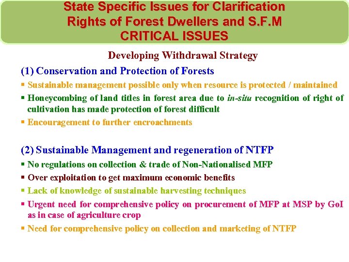 Implementation of Scheduled Tribes and Other Traditional Forest