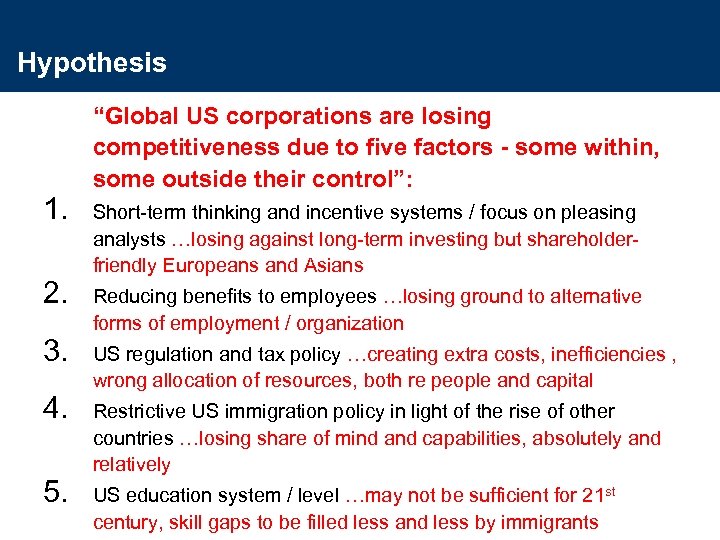 Global US corporations Are they losing competitiveness